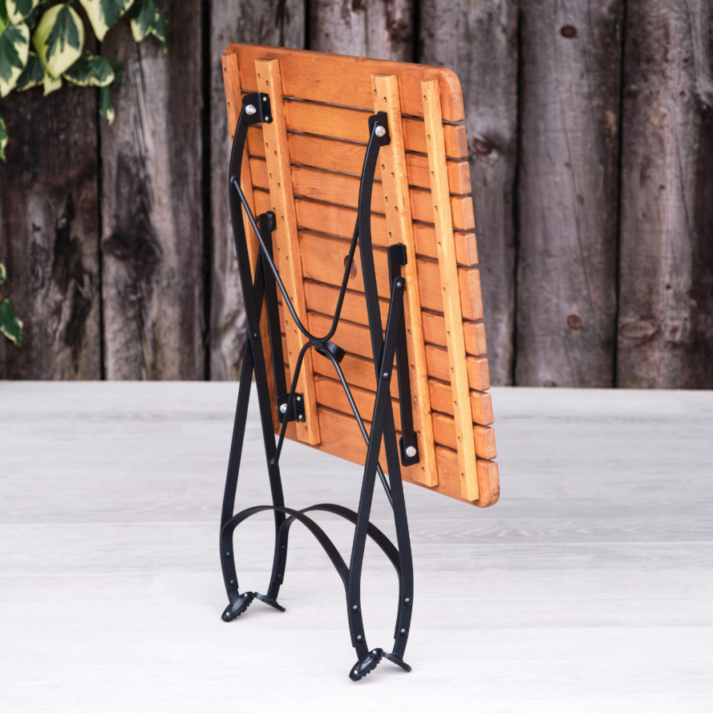 Hardwood Folding Outdoor Square Table - Florence Range - Woodberry