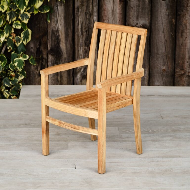 Outdoor Teak Stacking Armchair - Woodberry