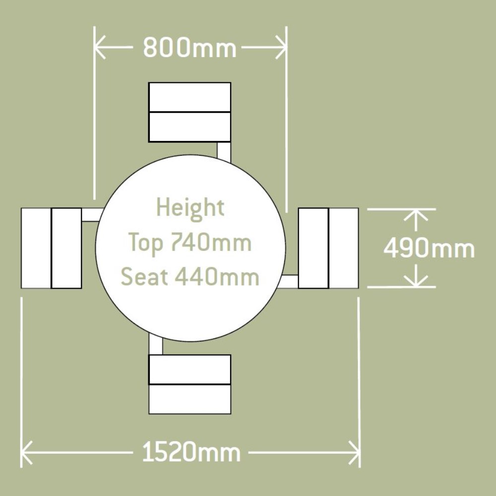 4-Seater Picnic Table