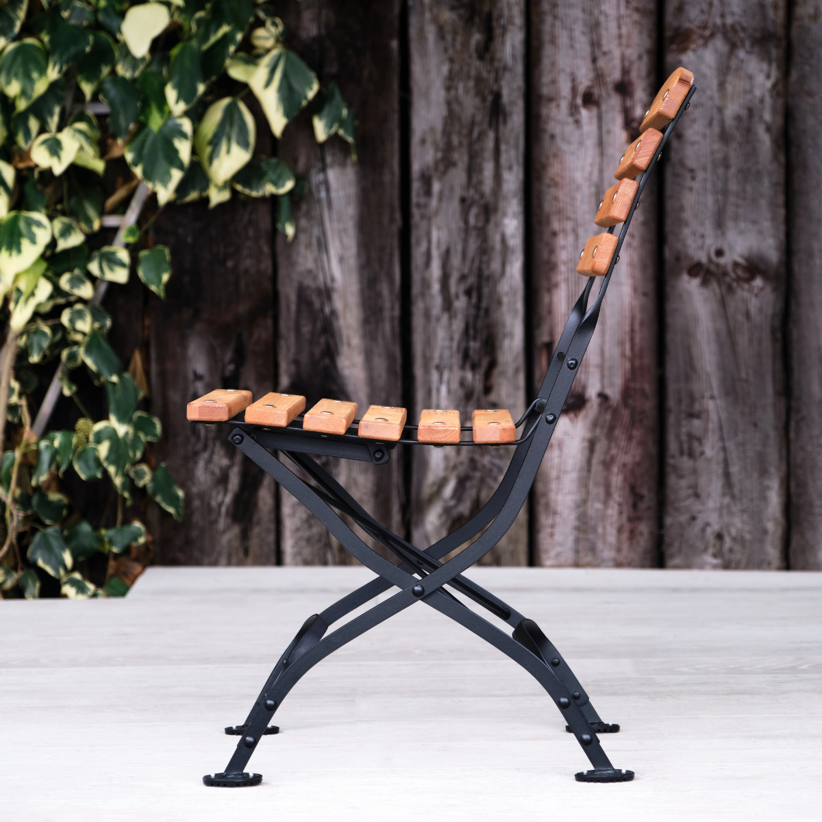 Hardwood Folding Outdoor Side Chair - Florence Range - Woodberry