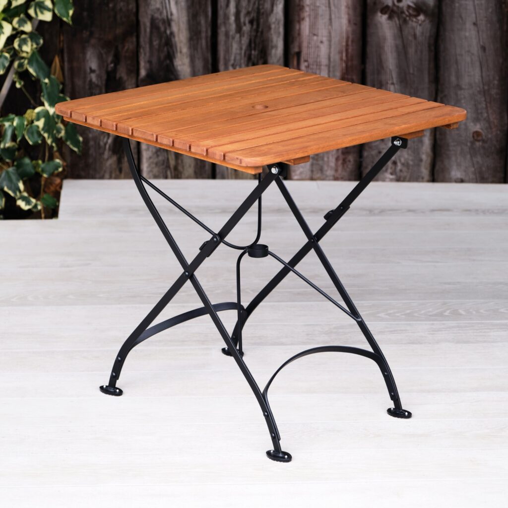Hardwood Folding Outdoor Square Table - Florence Range - Woodberry