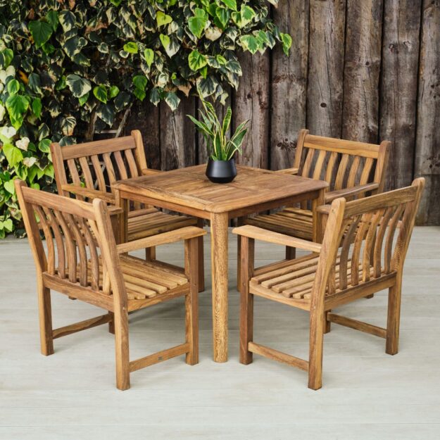 Outdoor Hardwood Square Table - Harbury Range - Woodberry