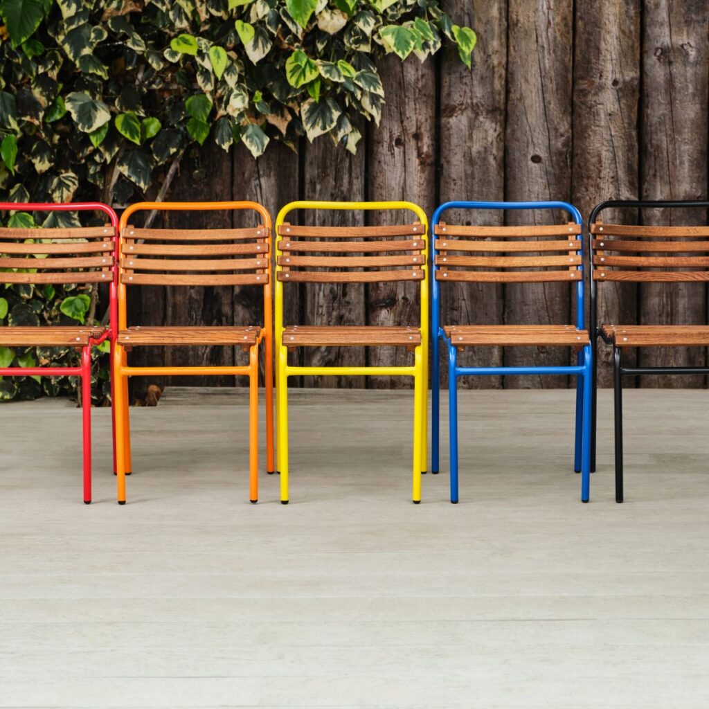 Colourful Metal Frame Chair - Portobello Range - Woodberry