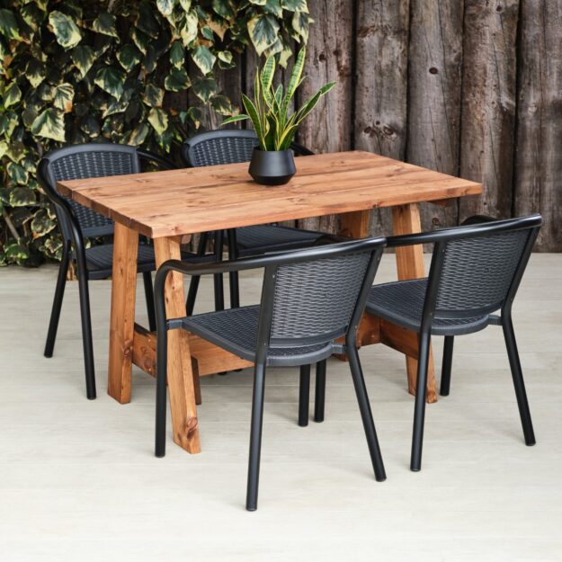 Chunky Wooden Rectangular Dining Table - Stirling Range - Woodberry