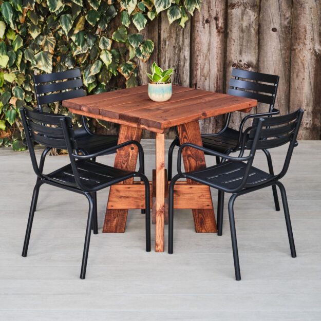 Chunky Wooden Square Dining Table - Stirling Range - Woodberry