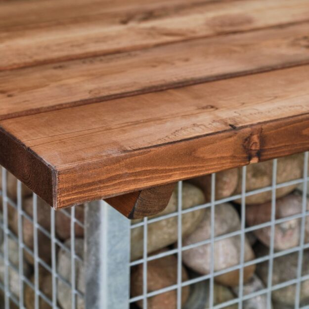 Gabion Range Rectangular Poseur Table - Woodberry
