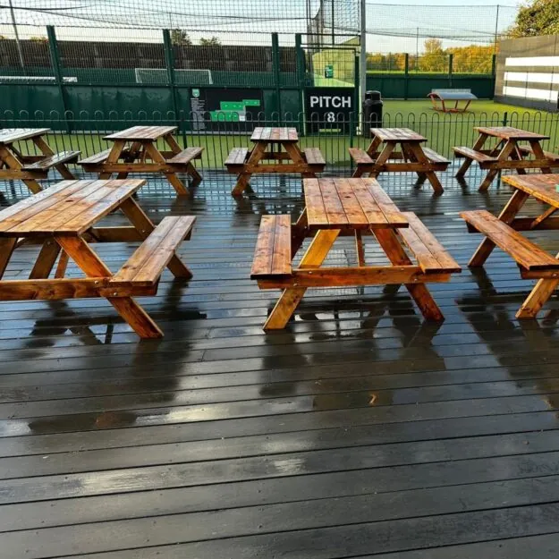 x5 Standard 6-Seater A-Frame Picnic Tables - Woodberry